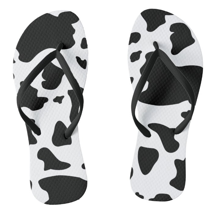 Cow Print Flip Flops | Zazzle.com