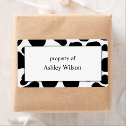 Cow Print Labels | Zazzle