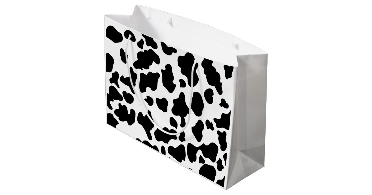 Cow Print Large Gift Bag | Zazzle