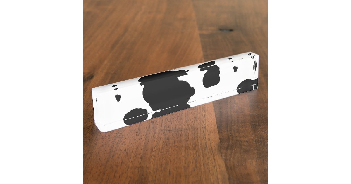 Cow Print Nameplate | Zazzle