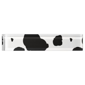 Cow Print Nameplate | Zazzle