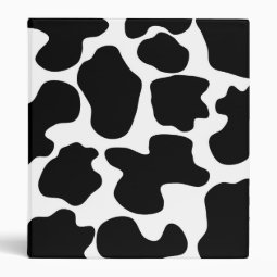 Cow Print Pattern Binder | Zazzle