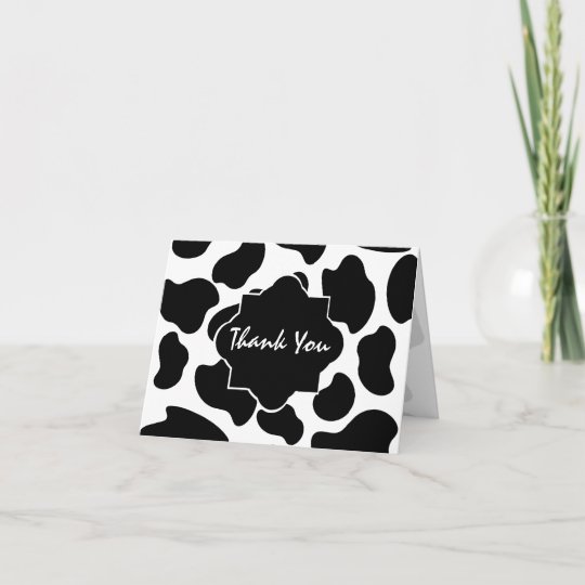 Cow Print Thank You | Zazzle.com
