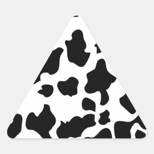 Cow Print Triangle Sticker | Zazzle
