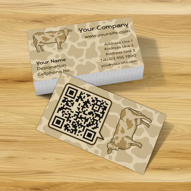 Cow Profile Business Card | Zazzle
