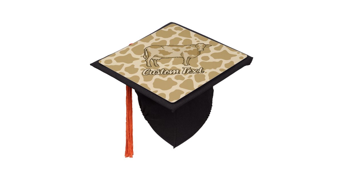 Cow Profile Graduation Cap Topper | Zazzle