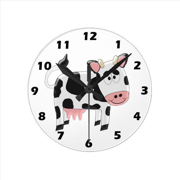 Cow Wall Clocks | Zazzle