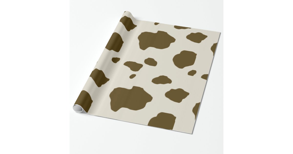 COW SKIN brown Wrapping Paper | Zazzle