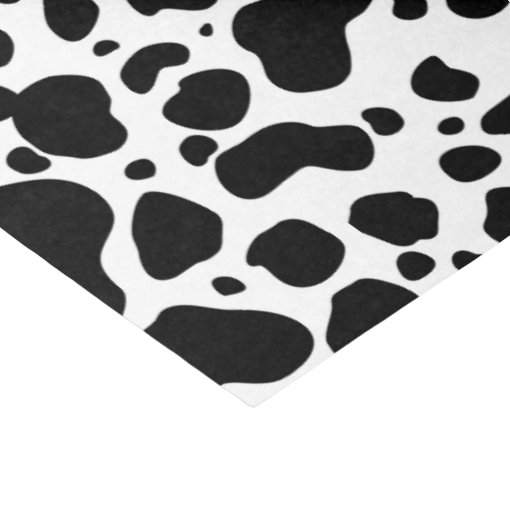 Cow Spots Pattern Black and White Animal Print Tissue Paper | Zazzle