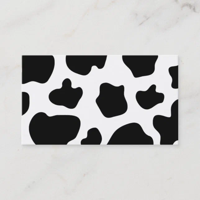 Cow spots pattern business card | animal print | Zazzle