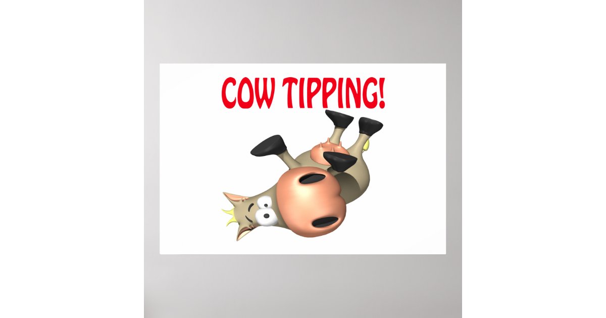 Cow Tipping Poster | Zazzle