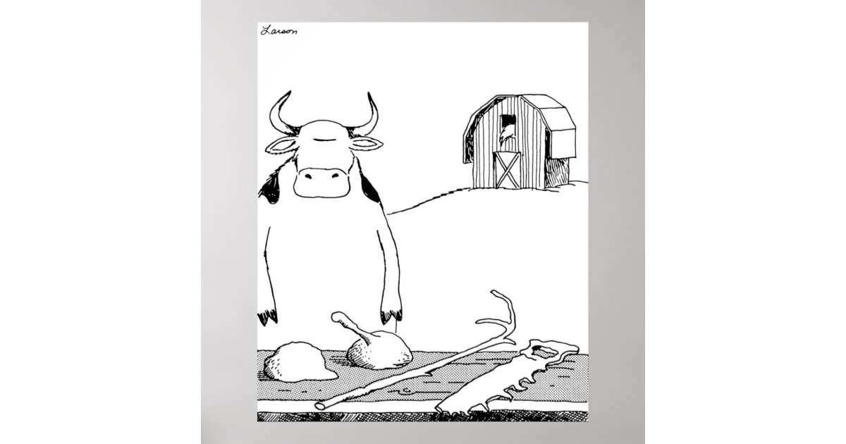 Cow Tools HQ Cropped Poster | Zazzle