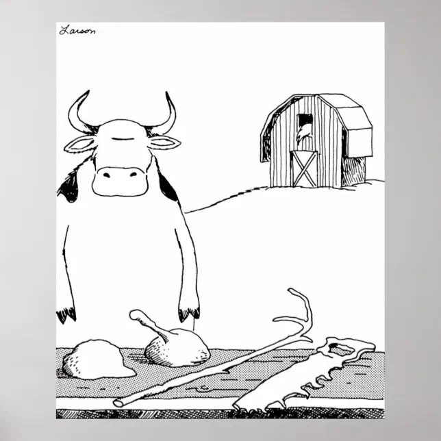 Cow Tools HQ Cropped Poster | Zazzle