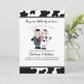 Cow Wedding Cute Couple Udderly in Love Invitation | Zazzle