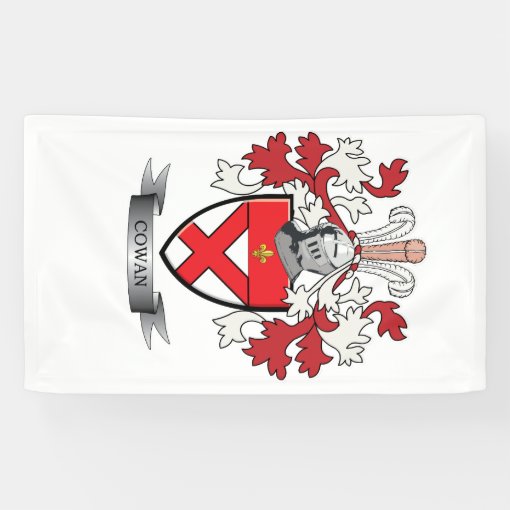Cowan Family Crest Coat of Arms Banner | Zazzle