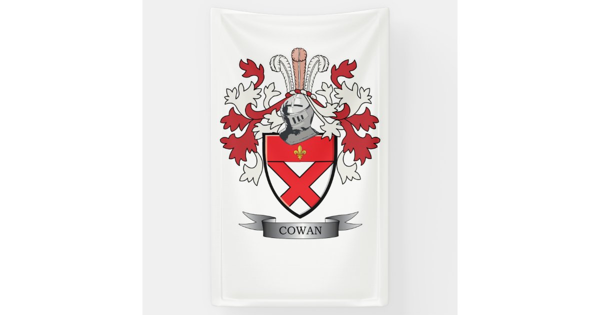 Cowan Family Crest Coat of Arms Banner | Zazzle
