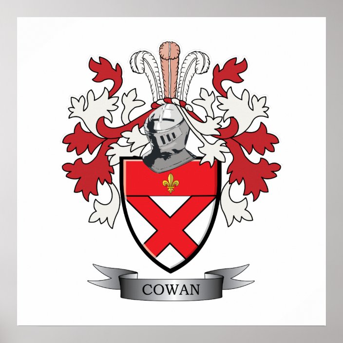 Cowan Family Crest Coat of Arms Poster | Zazzle.com