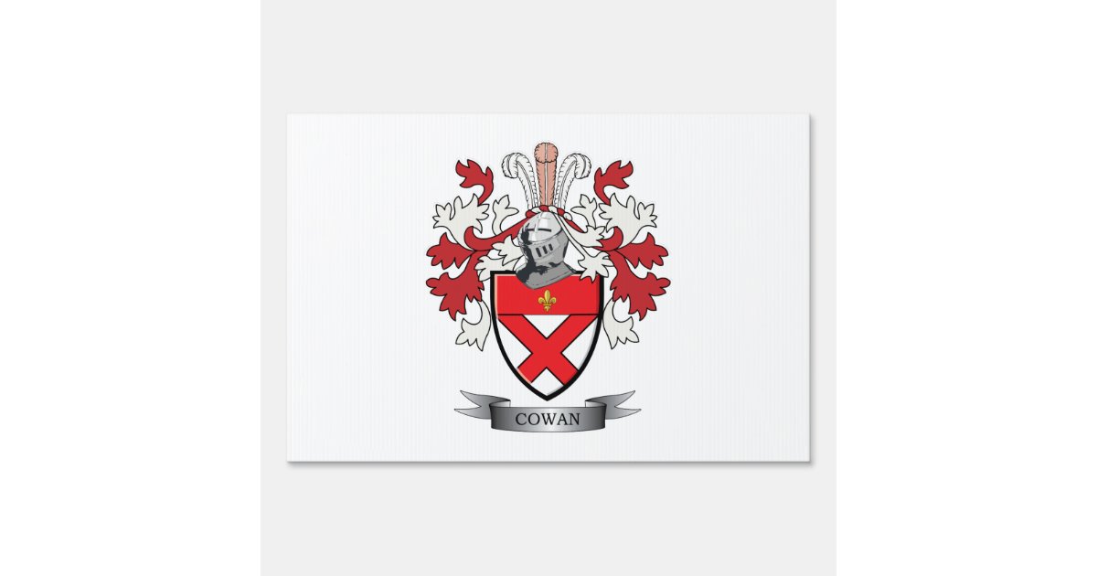 Cowan Family Crest Coat of Arms Yard Sign | Zazzle