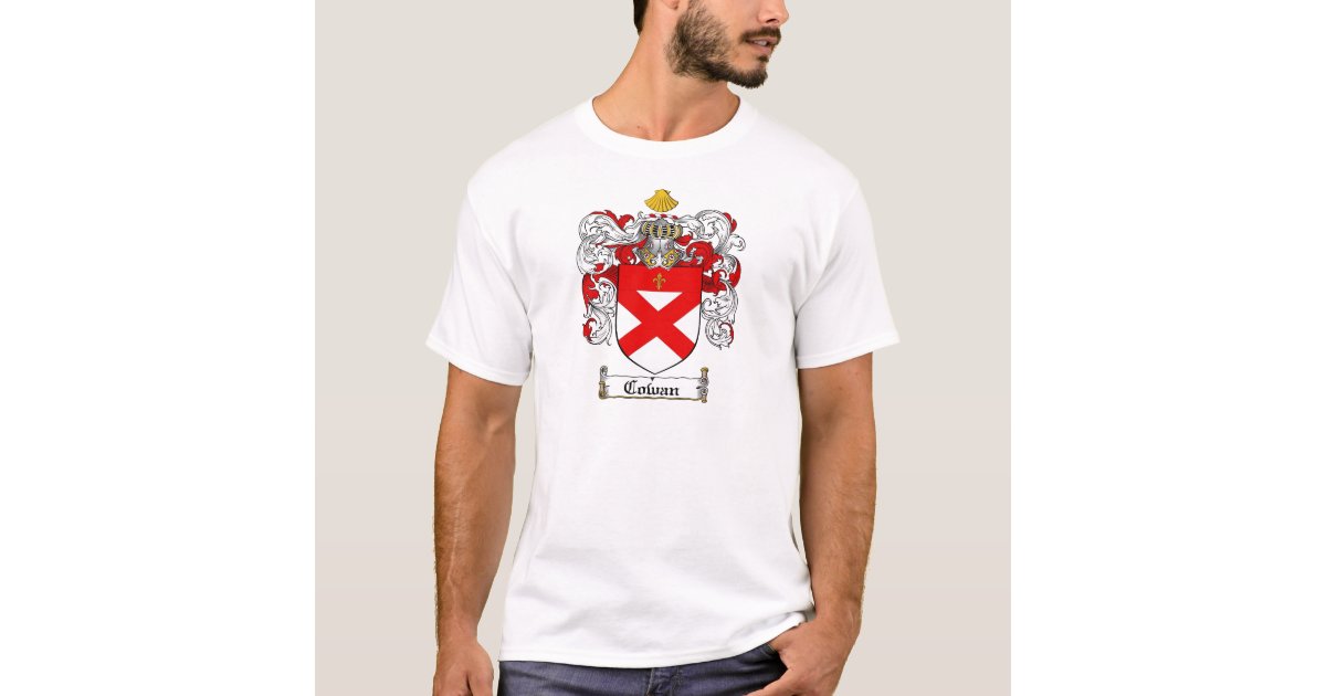 COWAN FAMILY CREST - COWAN COAT OF ARMS T-Shirt | Zazzle