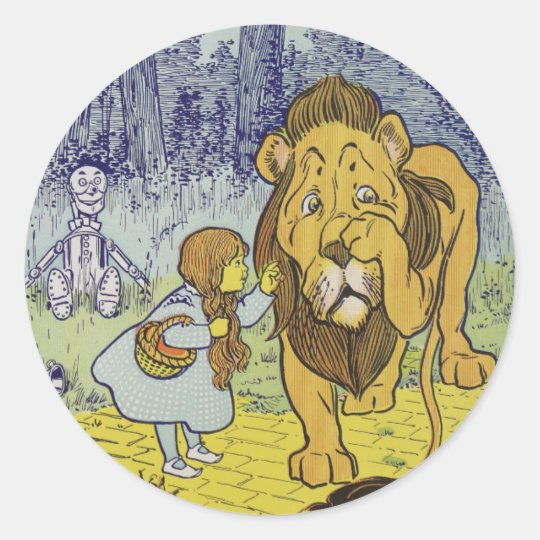 Cowardly Lion Wizard of Oz Book Page Postcard | Zazzle.com