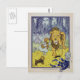 Cowardly Lion Wizard of Oz Book Page Postcard | Zazzle