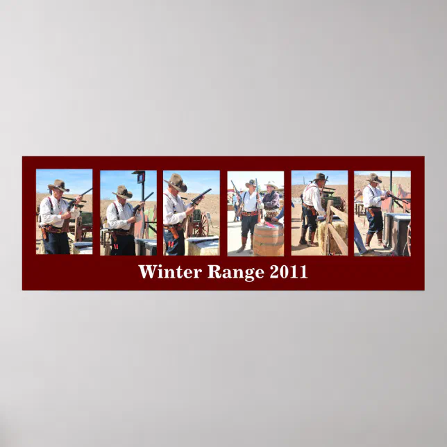 Cowboy Action Shooting Competition Poster Template | Zazzle