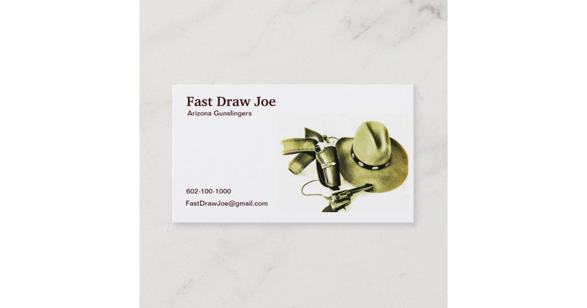 Cowboy Action Shooting Fast Draw Business Card | Zazzle