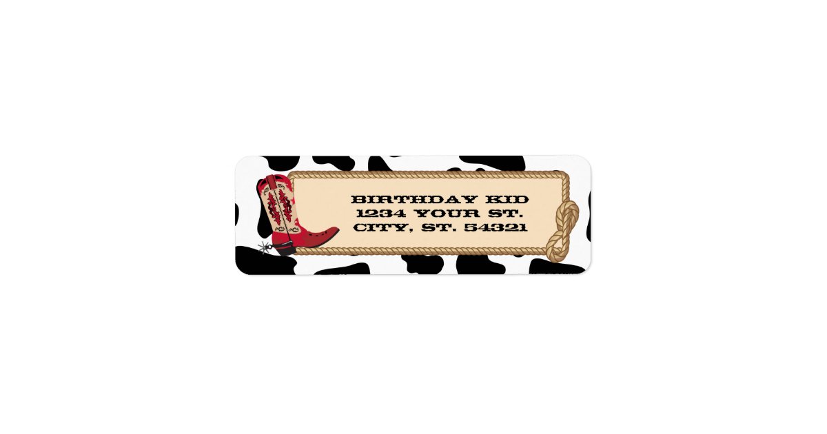 Cowboy Address Labels | Zazzle