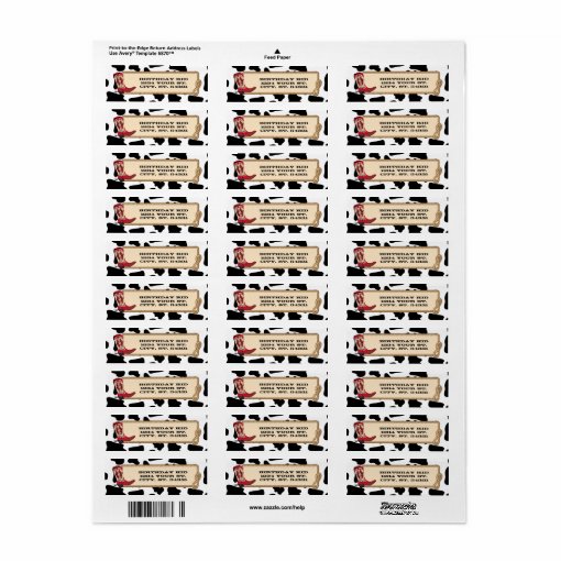 Cowboy Address Labels | Zazzle