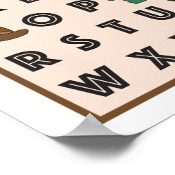 Cowboy Alphabet Poster | Zazzle