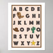 Cowboy Alphabet Poster | Zazzle