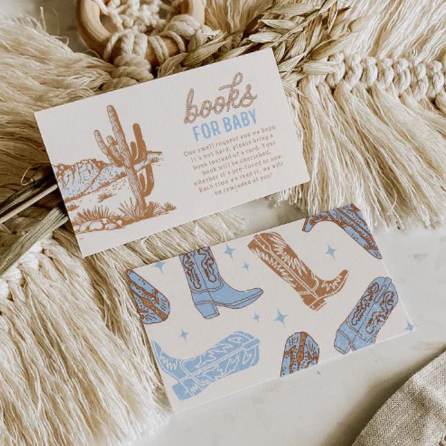 Cowboy Baby Shower Books for Baby Cards | Zazzle