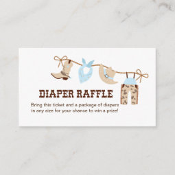 Cowboy Baby Shower Diaper Raffle Enclosure | Zazzle
