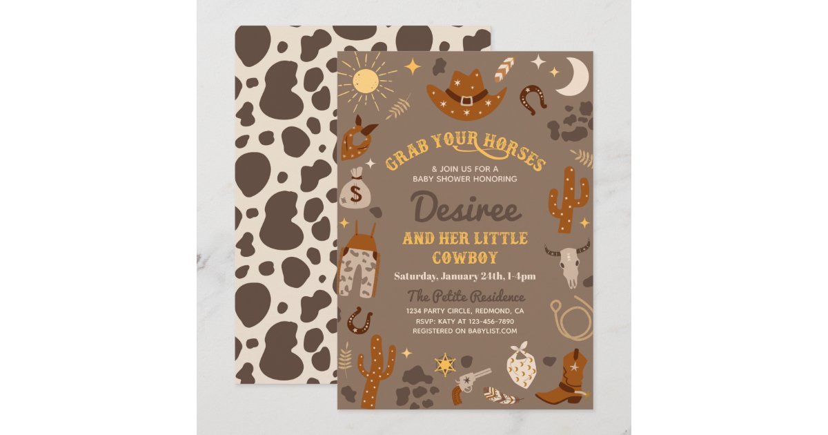 Cowboy Baby Shower Invitation | Western Baby | Zazzle