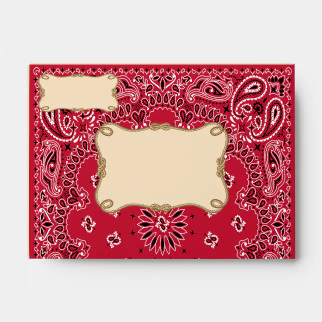 Cowboy, Bandana Style A6 Envelopes | Zazzle