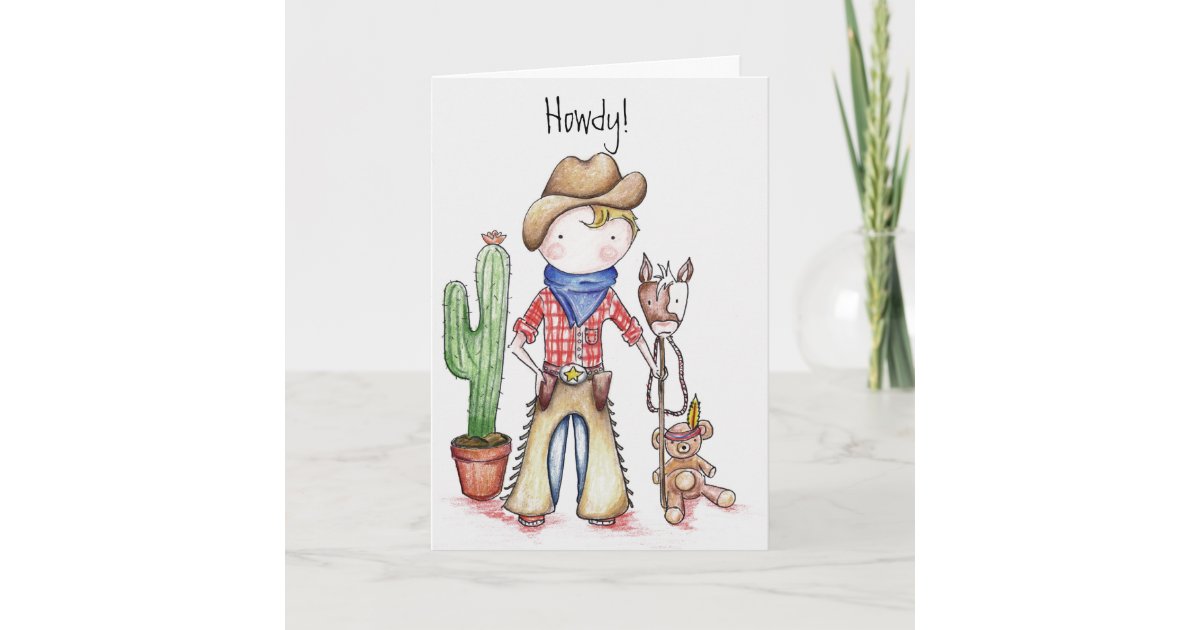Cowboy Birthday Card | Zazzle