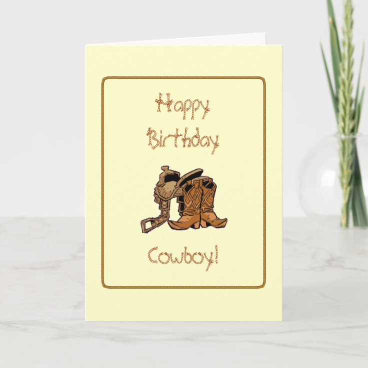 Cowboy Birthday Card | Zazzle