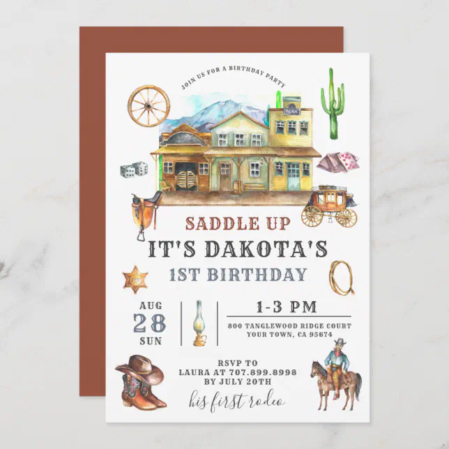 Cowboy Birthday Invitation | Zazzle