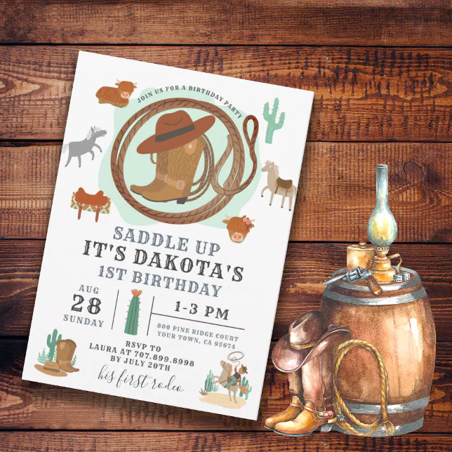Cowboy Birthday Invitation | Zazzle