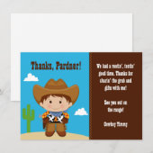 Cowboy Birthday Party Thank You Card | Zazzle