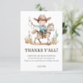 Cowboy Birthday Party Thank You Card | Zazzle