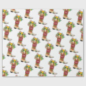 Cowboy boot Christmas wrapping paper | Zazzle