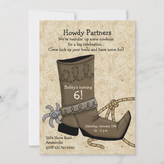 Cowboy Boot Invitation | Zazzle.com