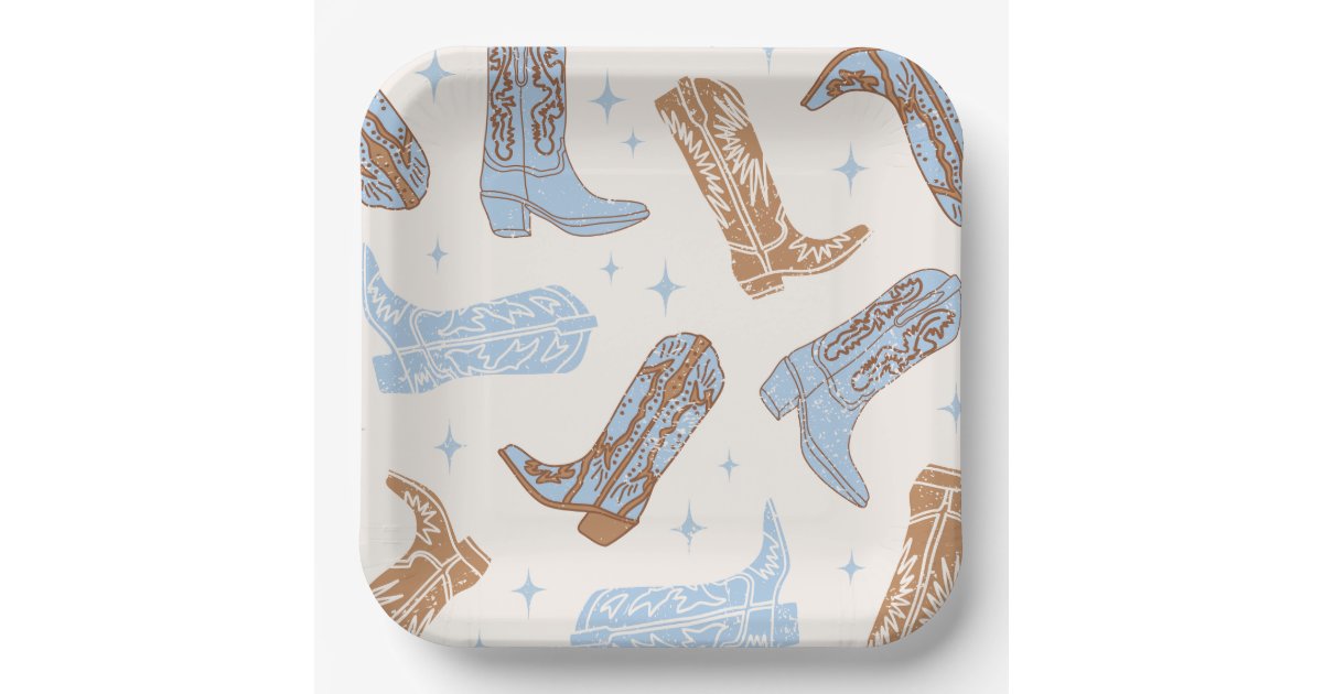 Cowboy Boot Party Plates | Zazzle
