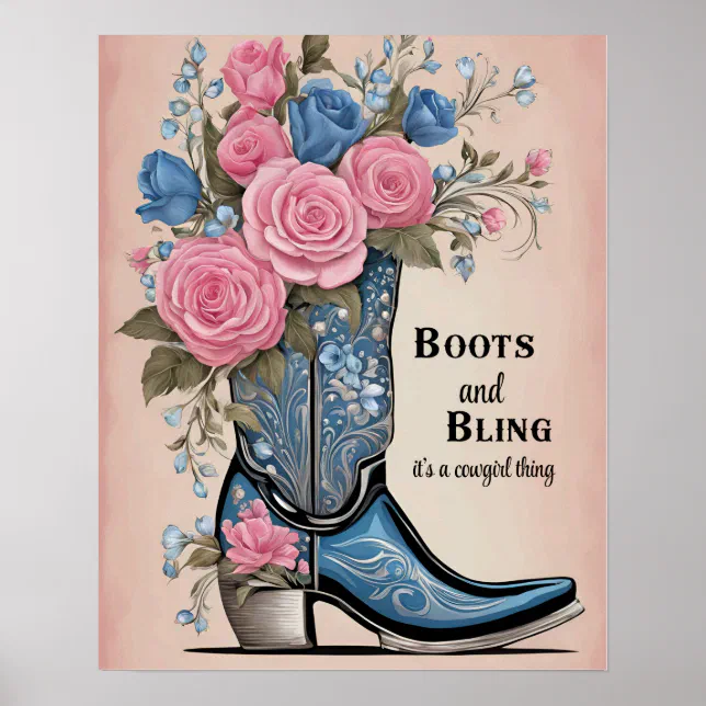 Cowboy Boot Poster | Zazzle