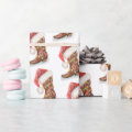 Cowboy boot Santa Hat Christmas wrapping paper | Zazzle