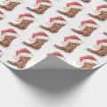 Cowboy boot Santa Hat Christmas wrapping paper | Zazzle