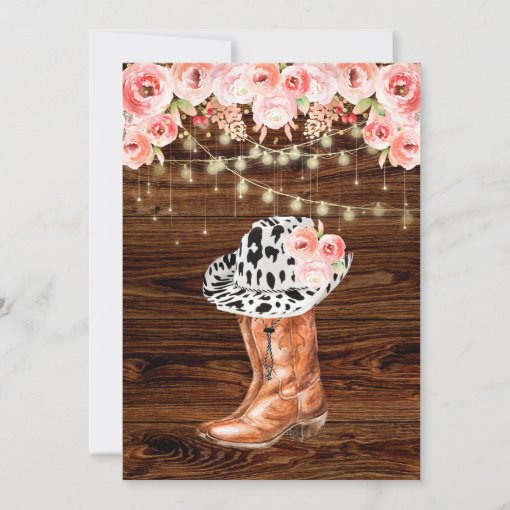 Cowboy Boots and Hat Birthday Party Invitation | Zazzle