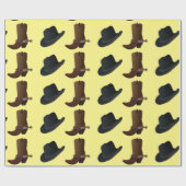 Cowboy boots and hat wrapping paper | Zazzle
