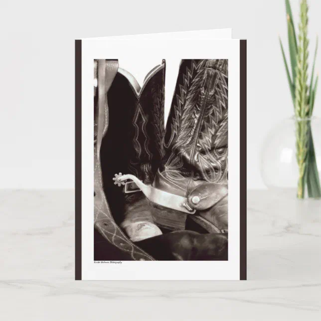 Cowboy Boots Card | Zazzle